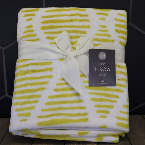 Levtex | Bedding | Levtex Home Scattered Lines Throw Blanket Yellow ...